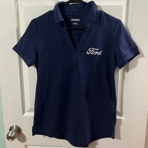 OGIO | Tops | Ogio Womens Ford Logo In Navy Blue Short Sleeve Polo ...